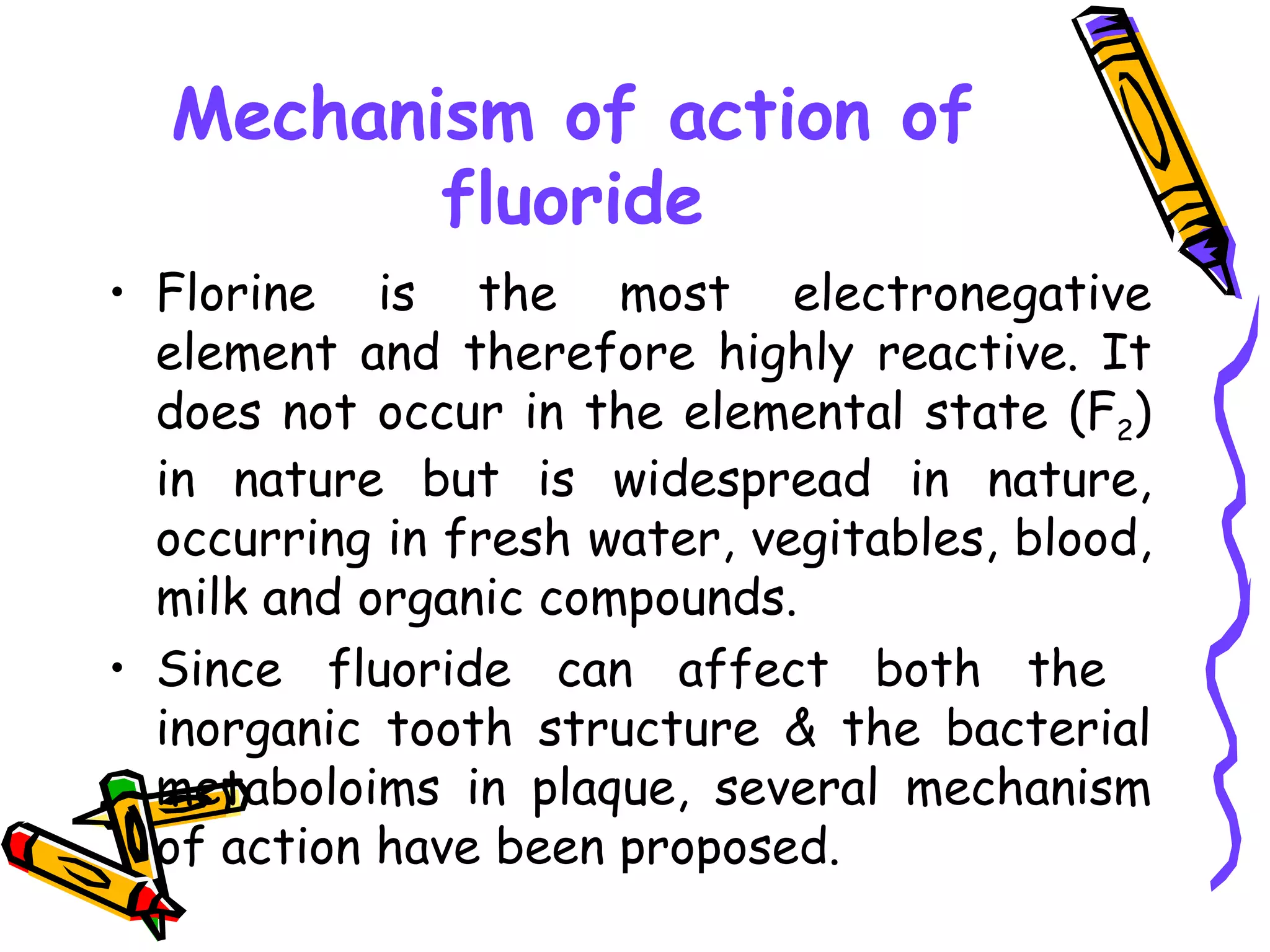 mechanism-action-of-fluorides pedo | PPT