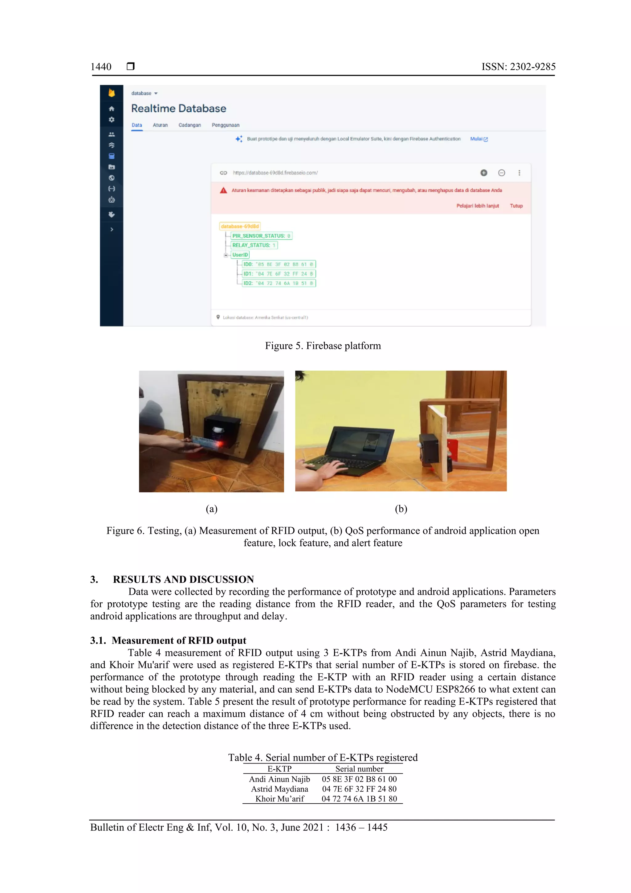 Security system with RFID control using E-KTP and internet of things | PDF