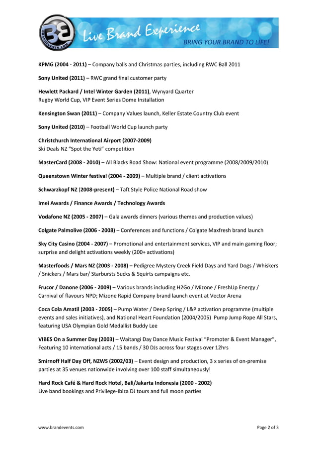 Career-Portfolio-Highlights-of-Mark-Cathro-Brand-Events | PDF