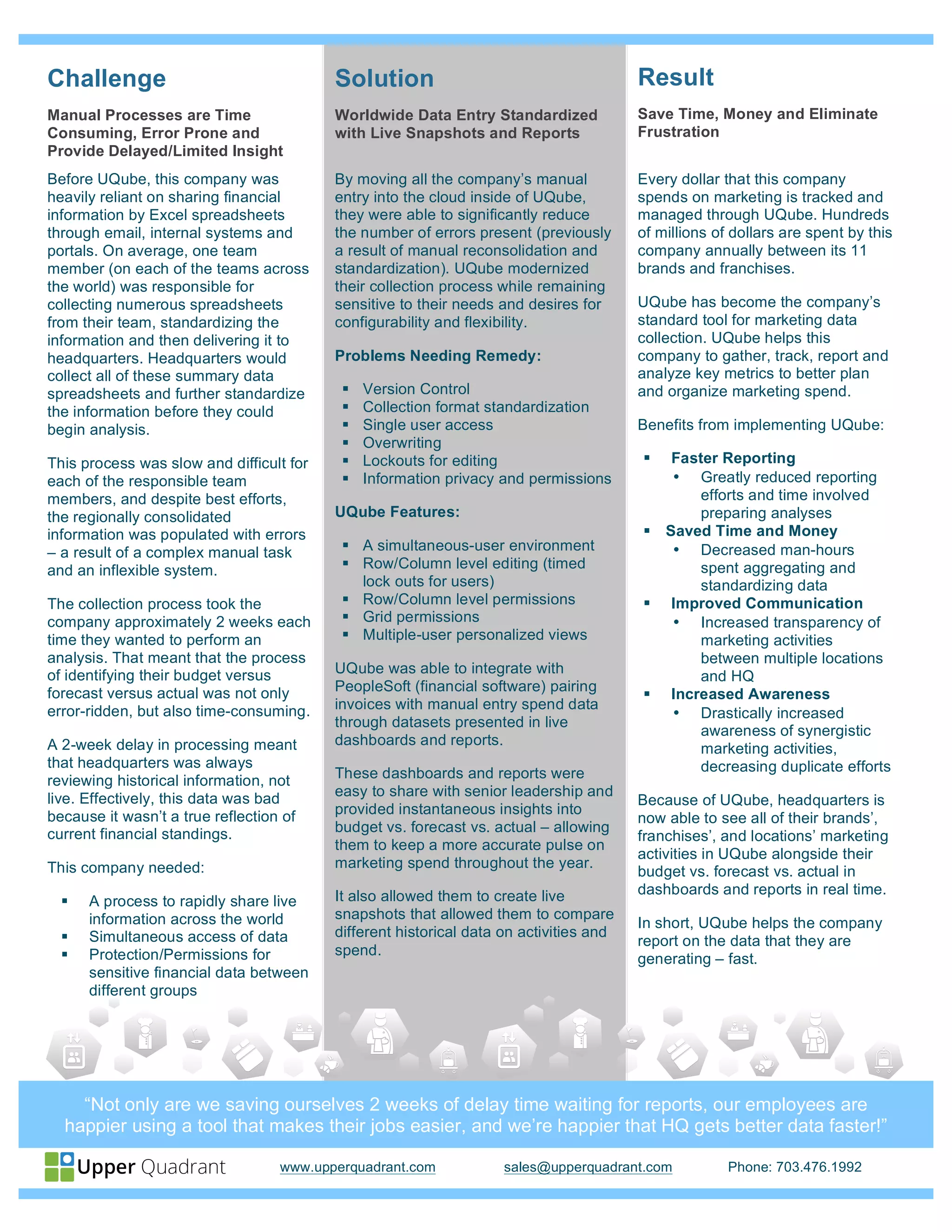 UQube Case Study - Hospitality | PDF | Business | Business and Finance