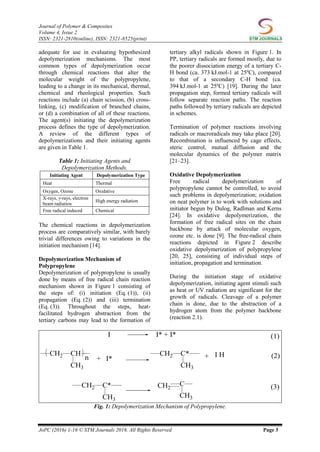 Depolymerization OF PP Review Article | PDF