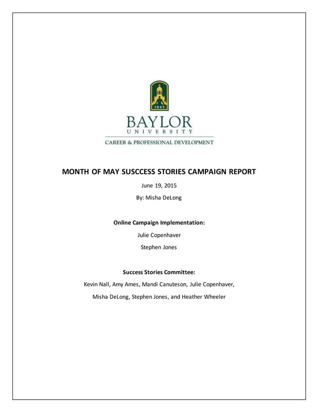 Success Stories Report concise | DOCX