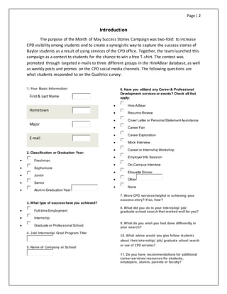 Success Stories Report concise | DOCX