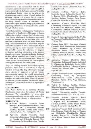 Nasya Karma in Relation to Anidra W.S.R to Insomnia | PDF | Ear, Nose ...