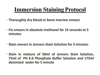 special and routine stains in haematology 1 | PPTX