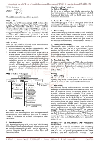 Survey on PAPR Reduction Techniques in OFDM System | PDF