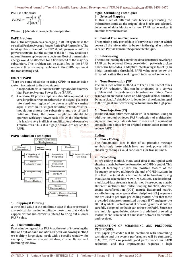 Survey On Papr Reduction Techniques In Ofdm System Pdf