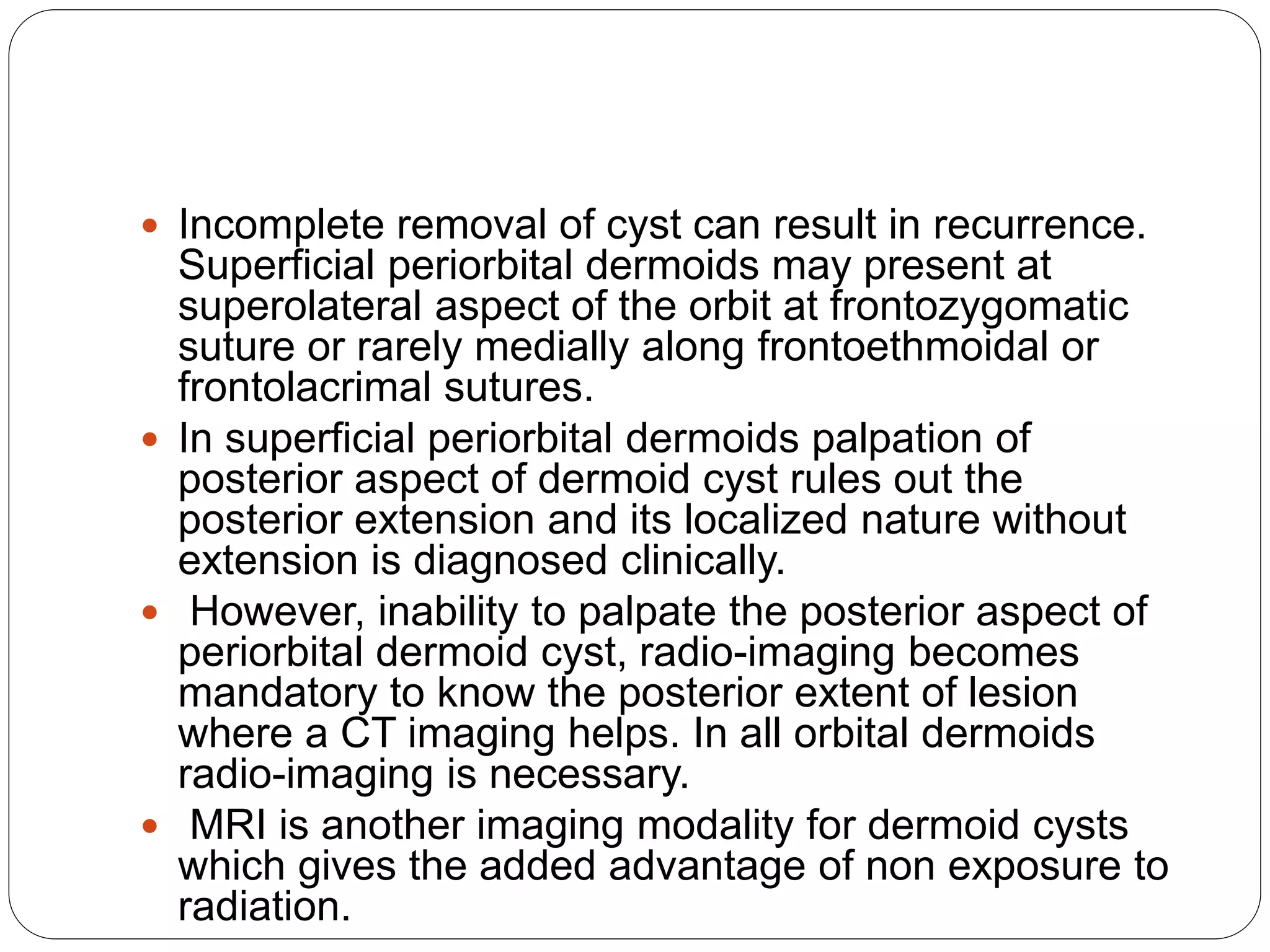 A Rare Case Of Periorbital Dermoid Cyst In Child. | PPTX | Eye and ...