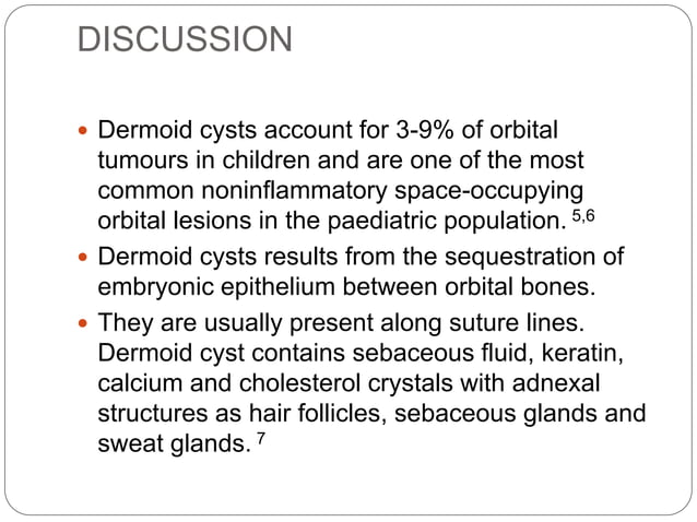 A Rare Case Of Periorbital Dermoid Cyst In Child. | PPTX | Eye and ...