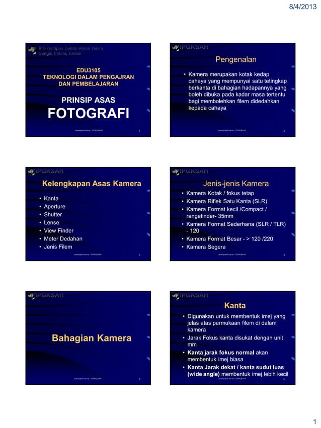 323 edu ppg-4a-prinsip asas fotografi | PDF