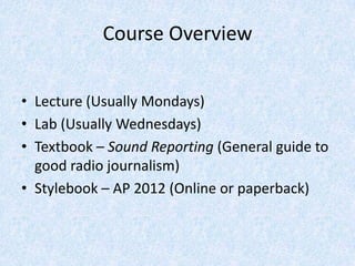 UNR RSJ Radio News Production | PPTX