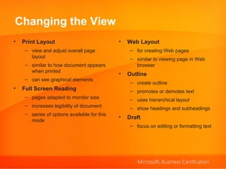 3230 word 2007 lesson 1 navigating documents | PPT