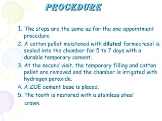 pulpotomy procedures in primary dentition | PPT | Dental Health ...