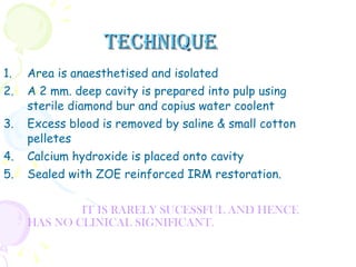 pulpotomy procedures in primary dentition | PPT