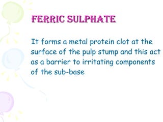 pulpotomy procedures in primary dentition | PPT
