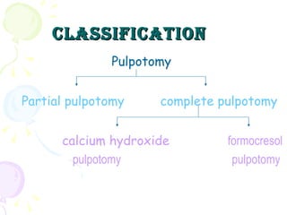 pulpotomy procedures in primary dentition | PPT