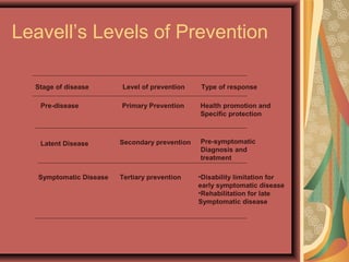 leavel of disease prevention(32311) | PPT