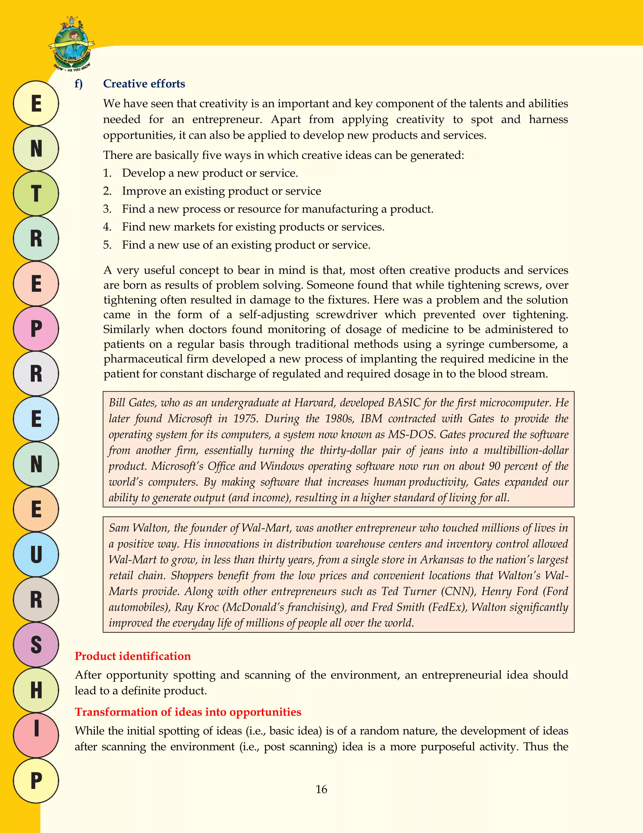 Class 12 Entrepreneurship TEXTBOOK CBSE | PDF
