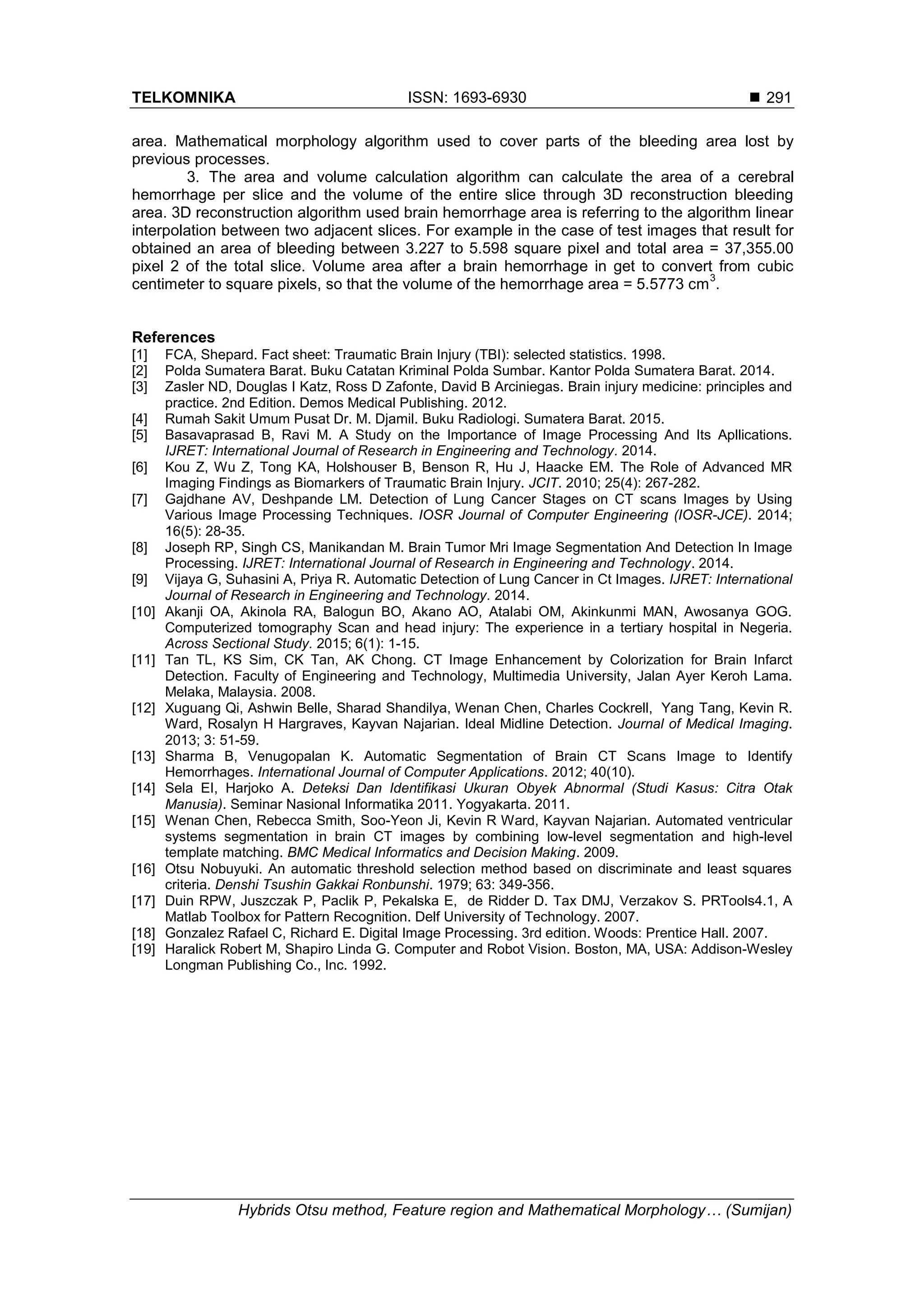 Hybrids Otsu Method, Feature region and Mathematical Morphology for ...