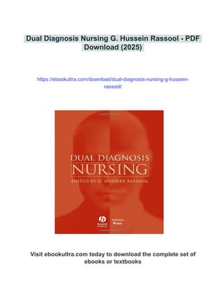 Dual Diagnosis Nursing G. Hussein Rassool | PDF