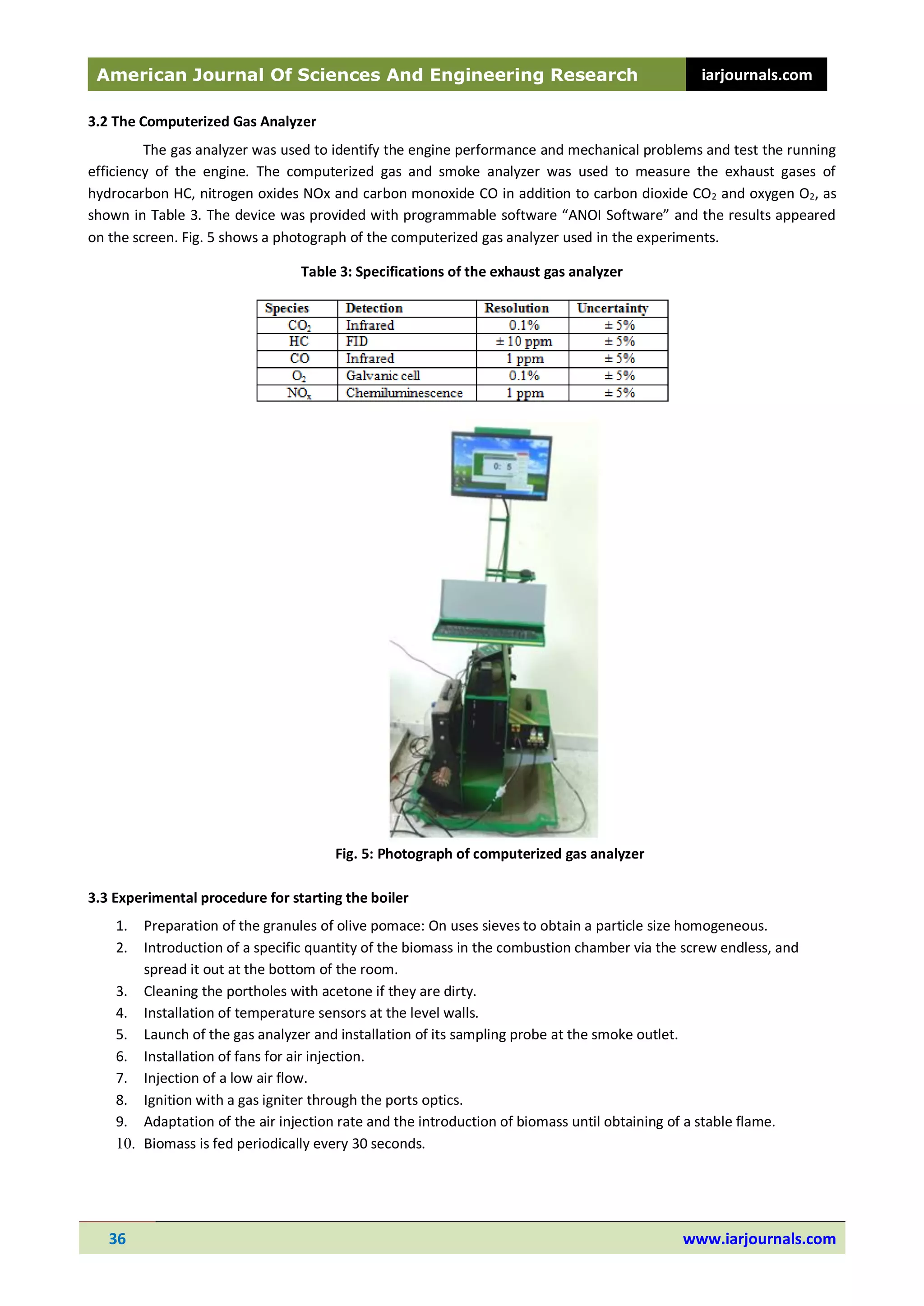 Energy Recovery of Biomass: Study Comparative Experimental of Fixed Bed ...