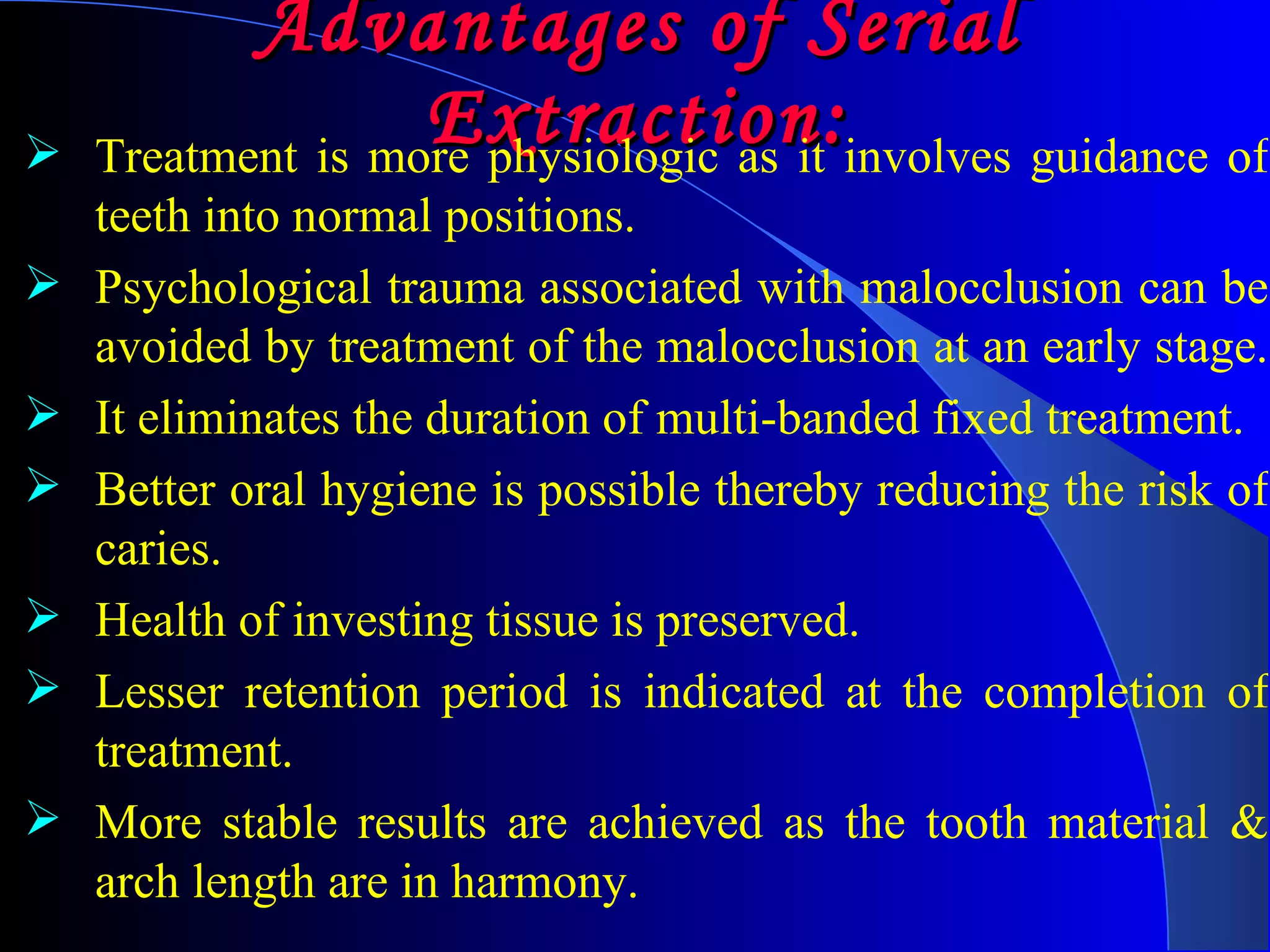 serial extraction | PPT | Dental Health | Diseases and Conditions