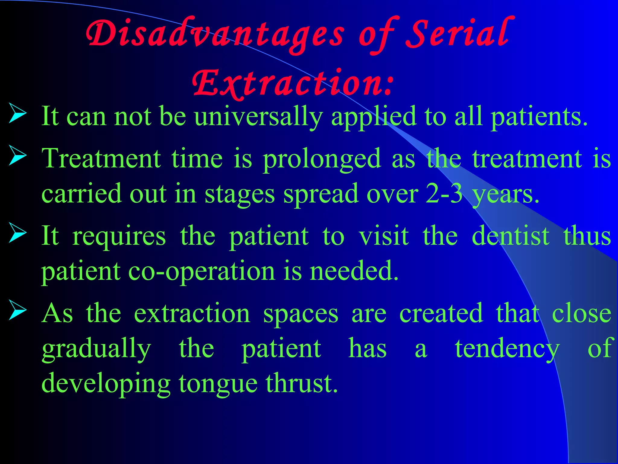serial extraction | PPT | Dental Health | Diseases and Conditions