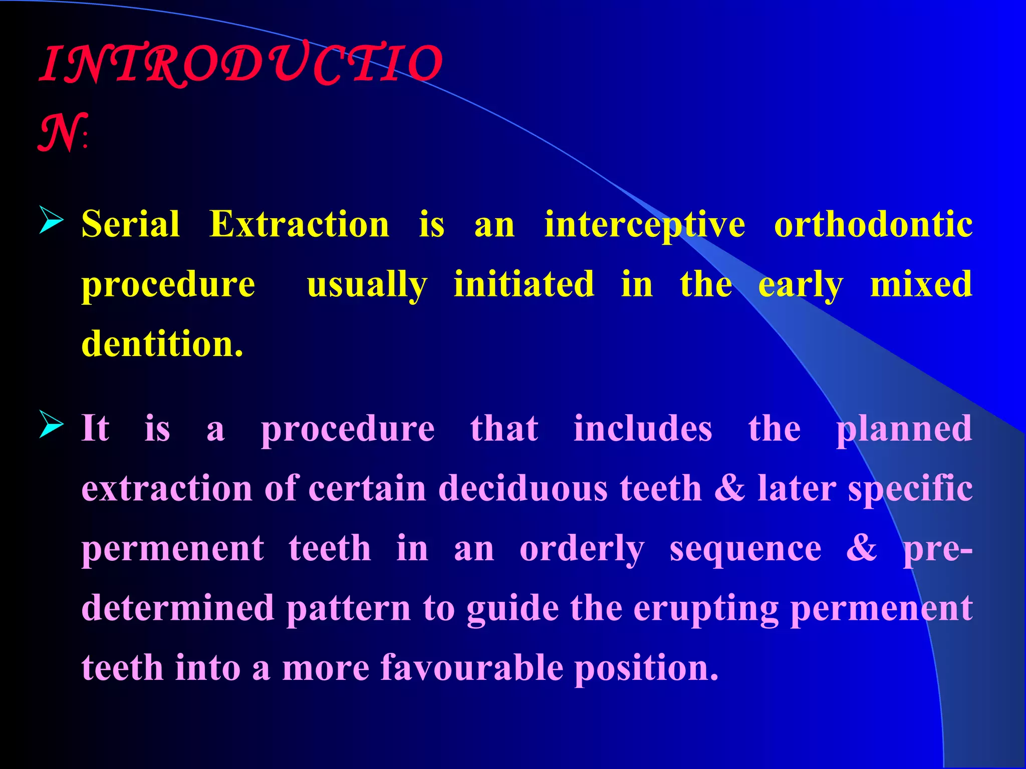 serial extraction | PPT
