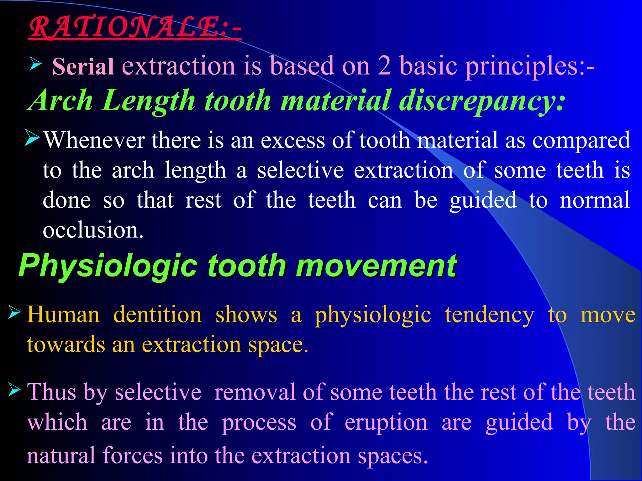 serial extraction | PPT | Dental Health | Diseases and Conditions