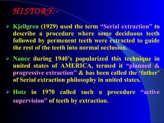 serial extraction | PPT | Dental Health | Diseases and Conditions