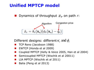 Balia (Balanced linked adaptation) A new MPTCP congestion control algorithm | PPT
