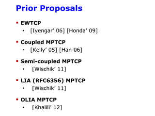 Balia (Balanced linked adaptation) A new MPTCP congestion control algorithm | PPT