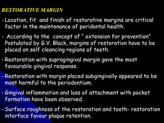 32338285 effects-of-restorative-procedure-on-um-perio | PPT