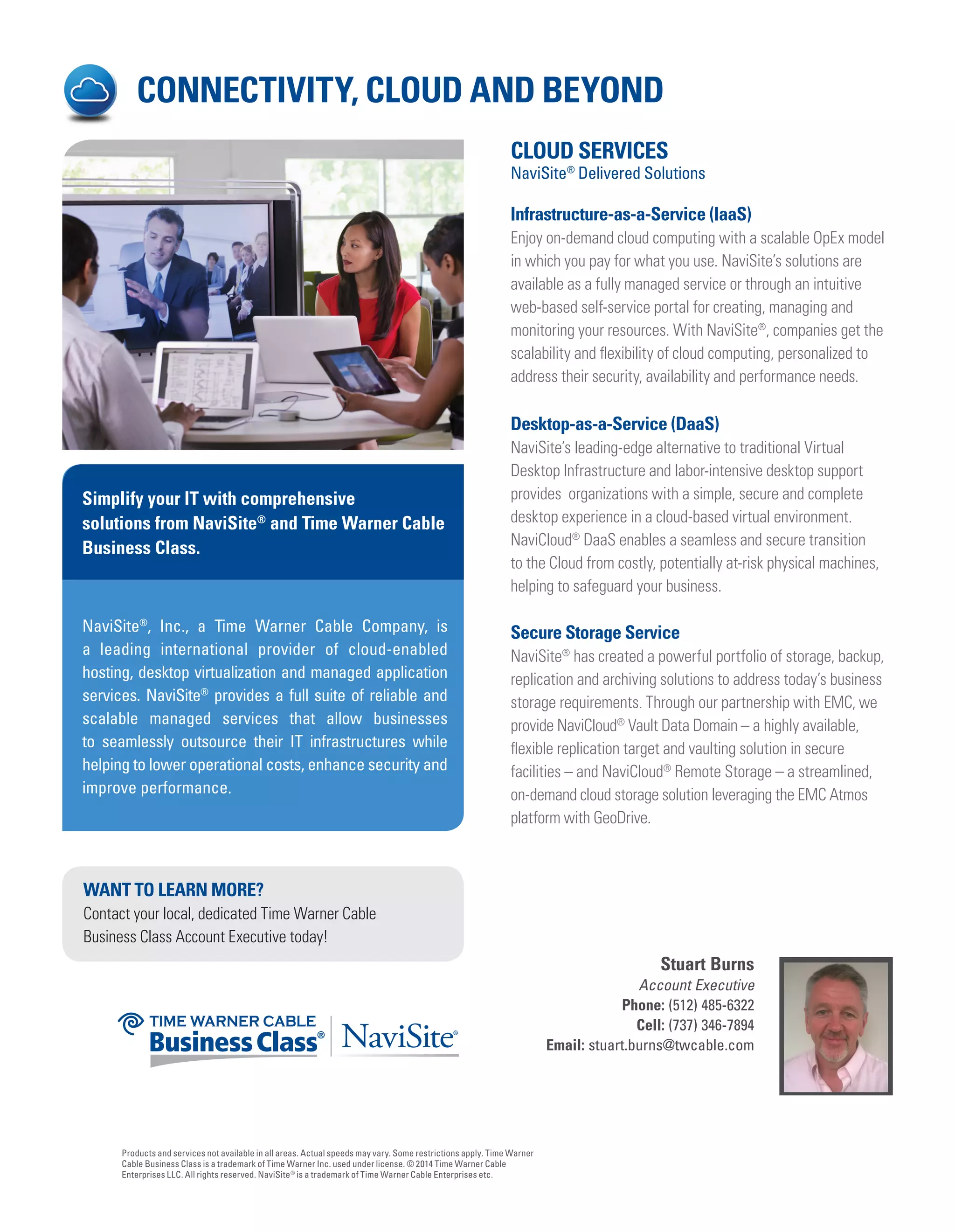 Navisite Cloud & Storage Services Flyer | PDF