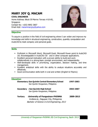 MARYJOYMACAM-CV | PDF