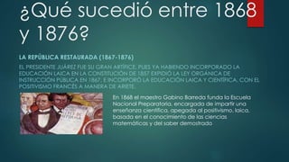 República Restaurada y Porfiriato | PPTX