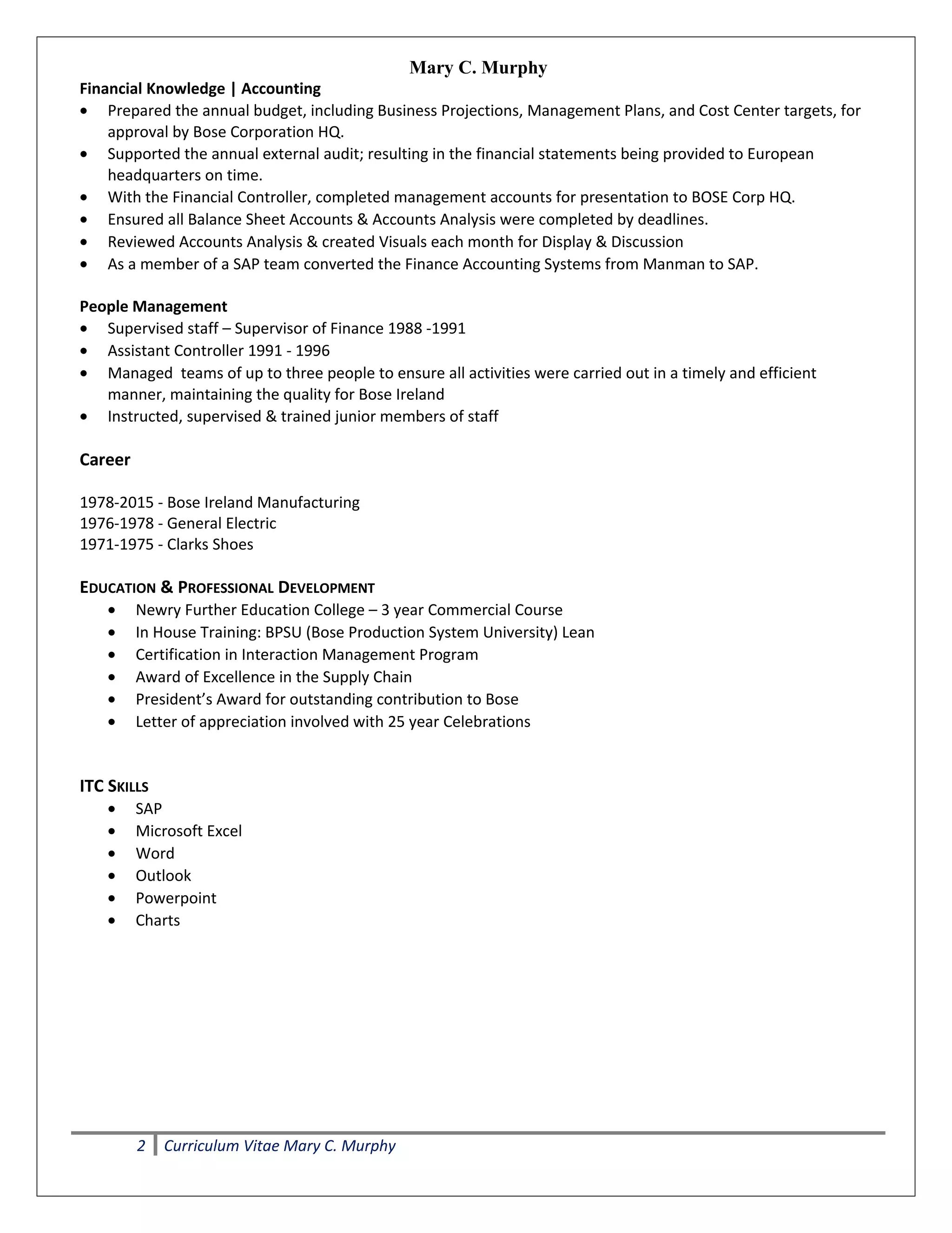 cv-mary murphy | DOC