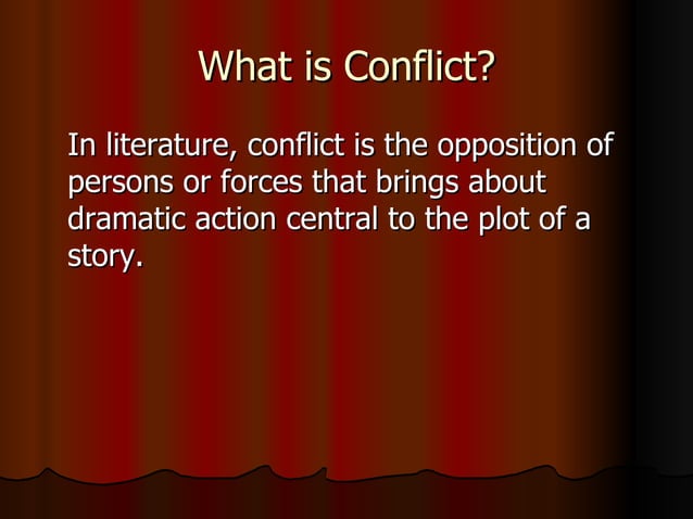 Literature Conflict | PPT