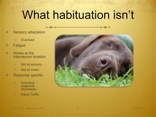 324 02 part 3 elicited behavior, habituation, sensitization | PPTX