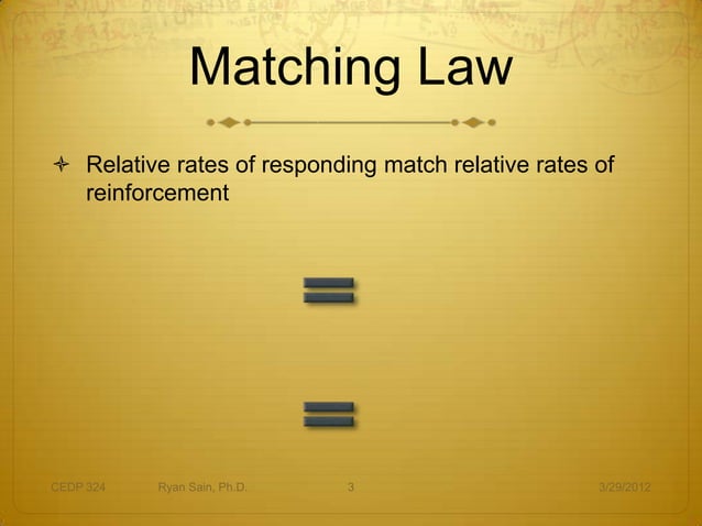 324 05 part 3 matching law | PPT