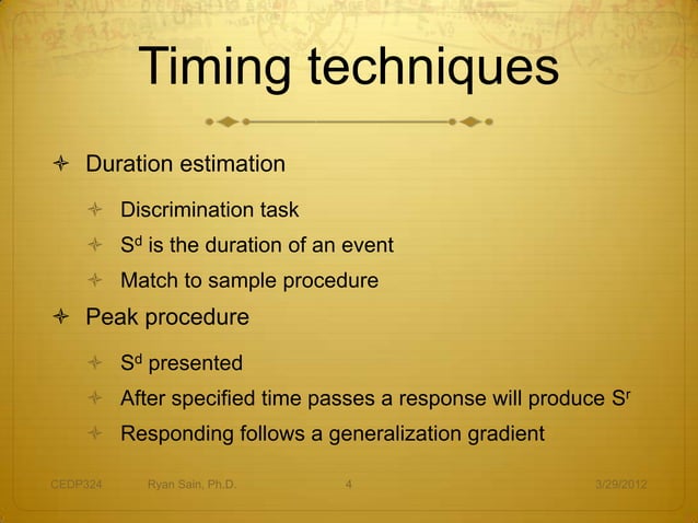 324 12 2 special topics timing | PPTX