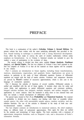 Apostol: Calculus Volume 2 | PDF