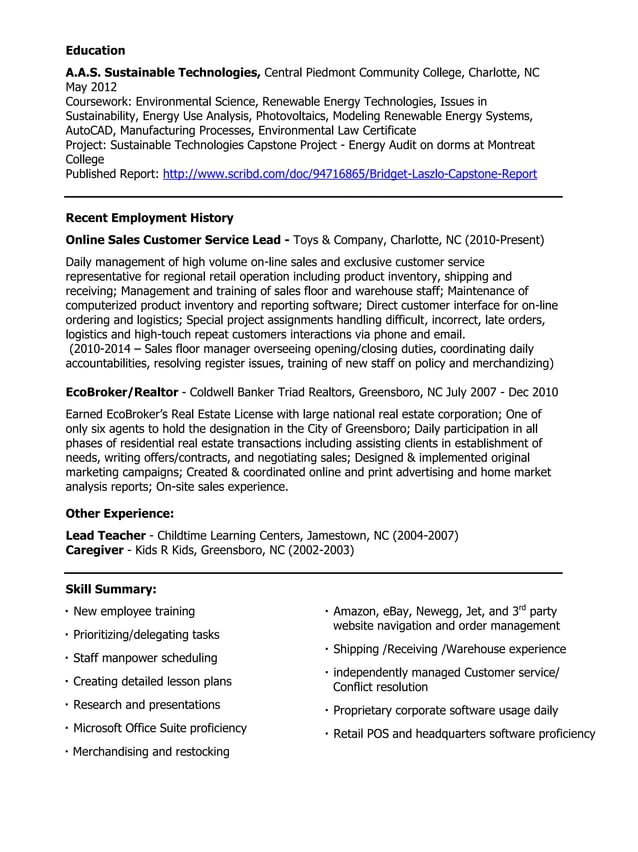 Bridget Laszlo Resume 2016 | PDF