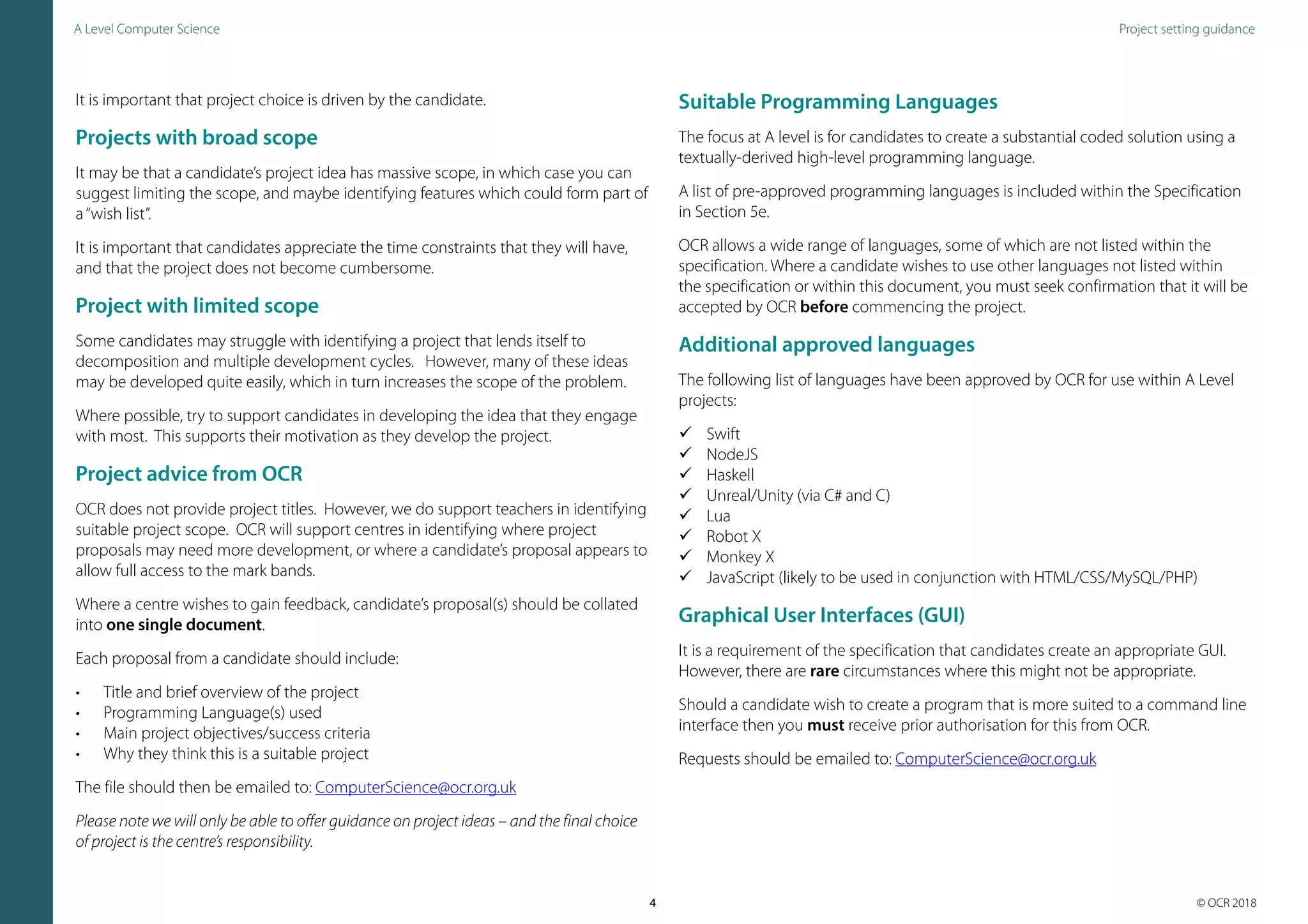 324587-project-setting-guidance.pdf | Programming Languages | Computing