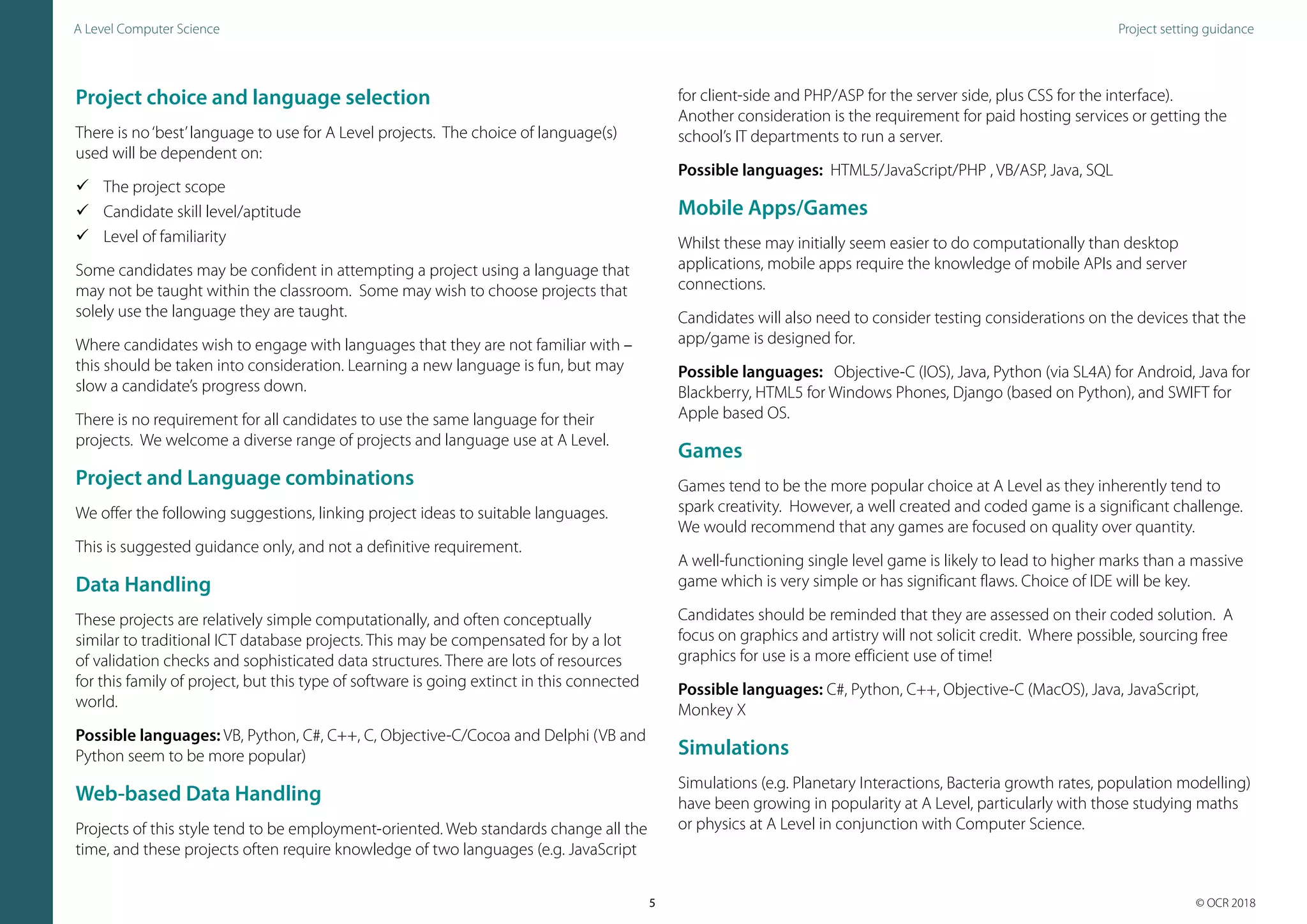 324587-project-setting-guidance.pdf | Programming Languages | Computing