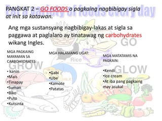 Ang Tatlong Pangkat Ng Pagkain Presentation | PPTX