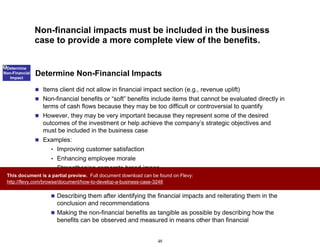 How to Develop a Business Case | PDF | Business Accounting & Finance ...