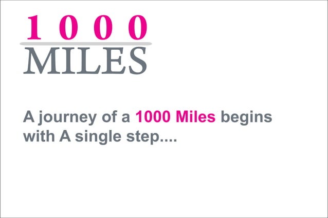 1000 Miles Introduction | PPT