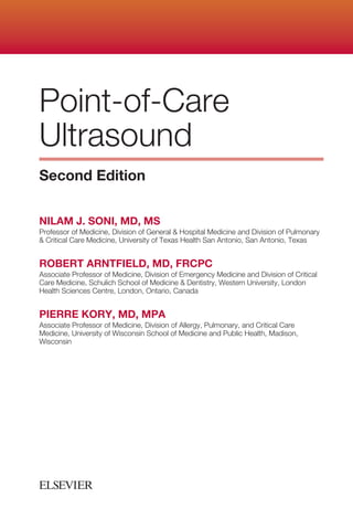 Point of Care Ultrasound 2nd Edition Nilam Soni | PDF