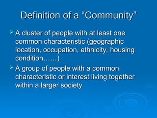 community diagnosis for medical students.ppt